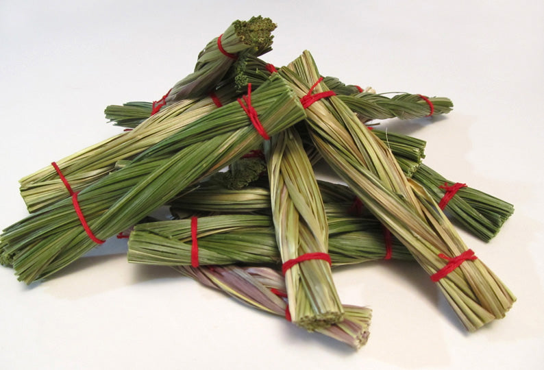 SMUDGE STICK - 4" Sweetgrass Mini Stubby (Hierochloe odorata) (1 pc ...